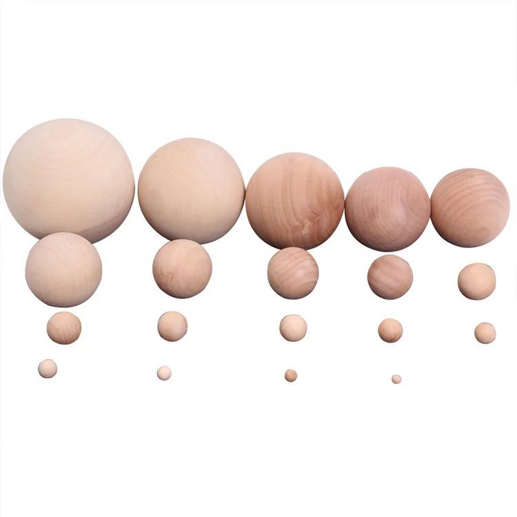 Custom Educational Decorative Natural Pine Wooden Balls