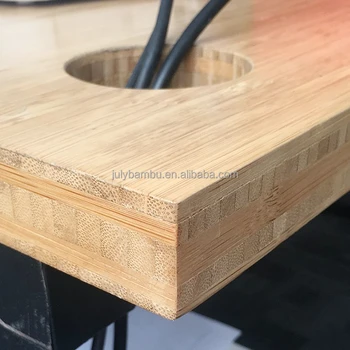 Solid Bamboo Lumber Laminated 5 Layers Antique Wood Table Tops 32mm ...
