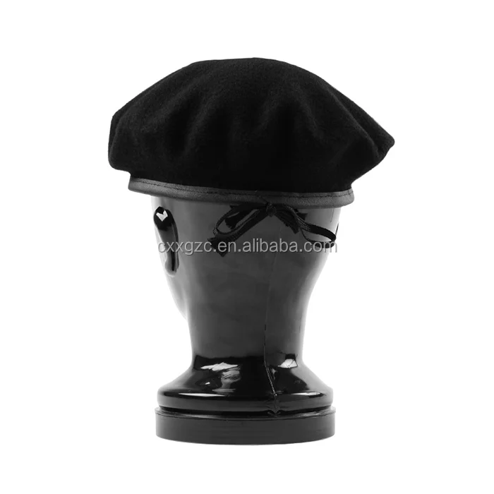 Customize Tactical Beret - Wholesale Black Wool Beret