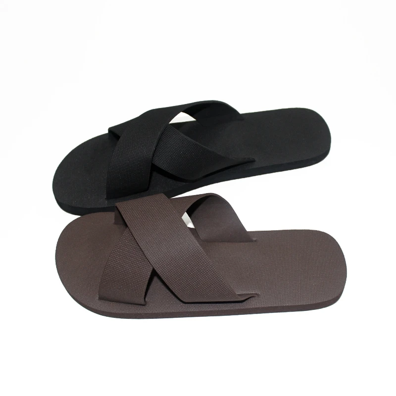 Custom Women's Cross Band Rubber EVA Slippers - Hotel Spa