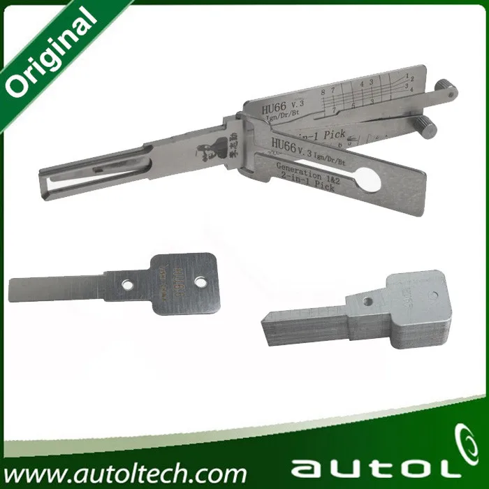 2-in-1 LISHI HU66 Lock Pick Tool - Auto Smart Locksmith