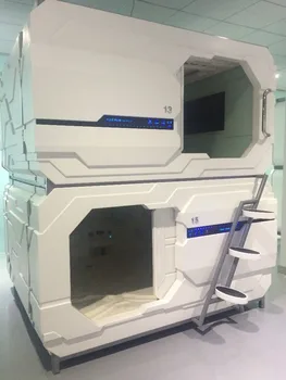 Prefabricated House Bedroom Furniture Space Saving Capsule Deck Bed ...