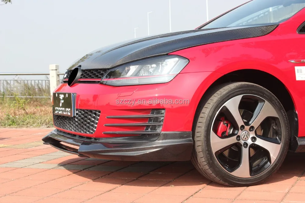 Mk7 Carbon Fiber Golf 7 Front Bumper Lip For Vw Golf Vii Gti 2014 - Buy ...