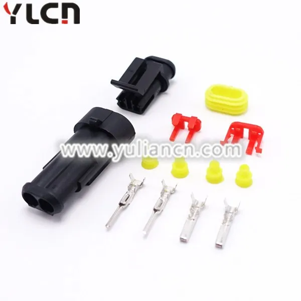 282080-1 Super Sealed 2p Waterproof AMP Socket Automotive Connector ...