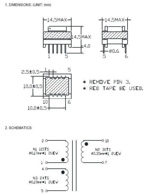 Mnzn Pc40 Ferrite Core Ee13 Ferrite Inverter Transformers With ...