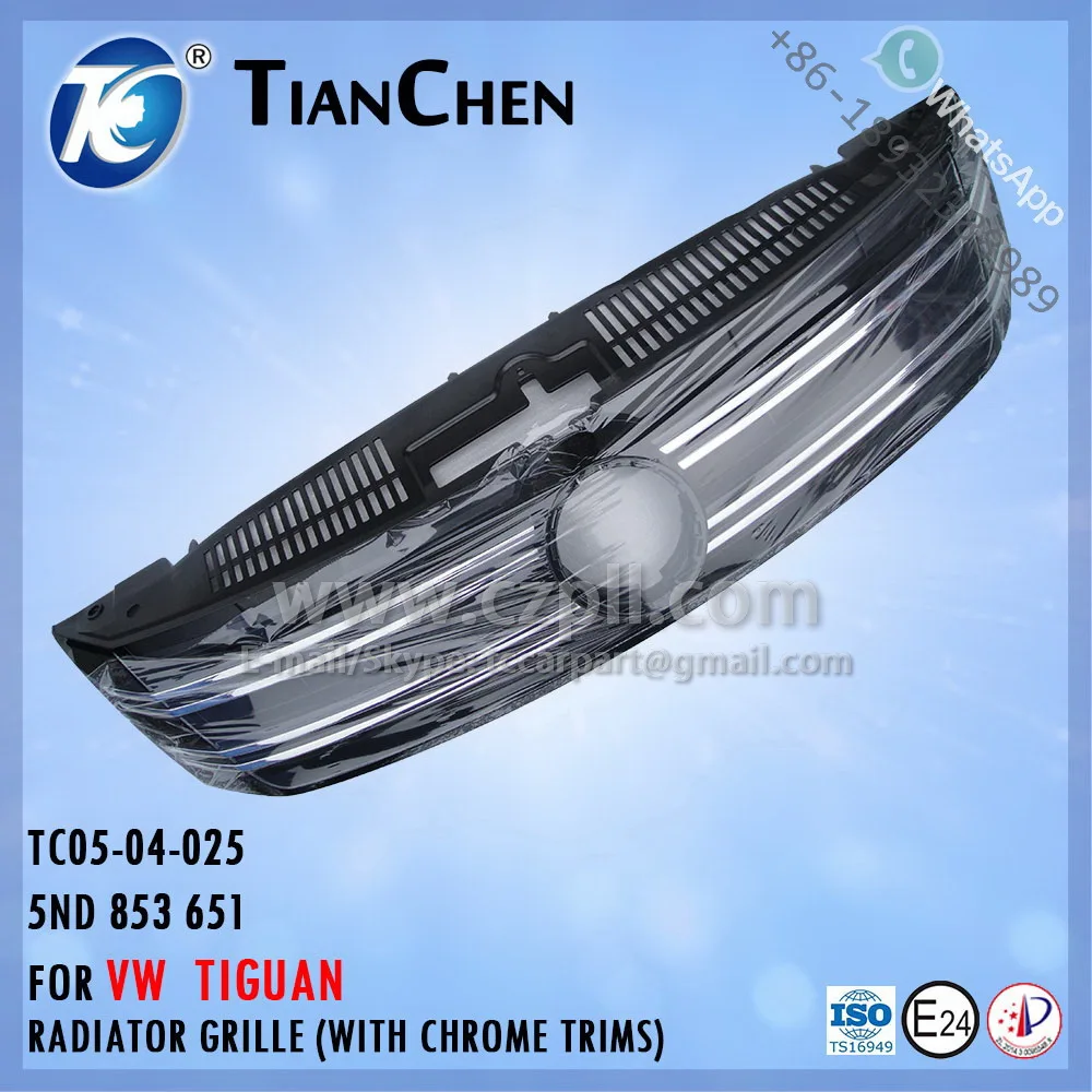 Radiator Grille For Tiguan 2010 - 2012 With Chrome Trim Strips 5nd ...