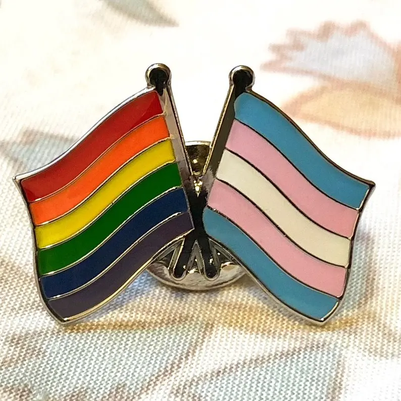 Custom Rainbow Lapel Pin Bespoke Regenbogen Ring Keychain Vacuum Plated ...