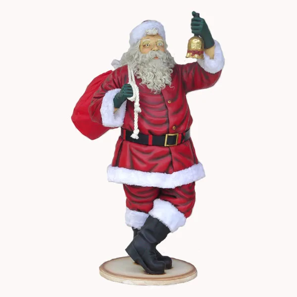 Home Style Christmas - Life Size Fiberglass Santa Claus Statues
