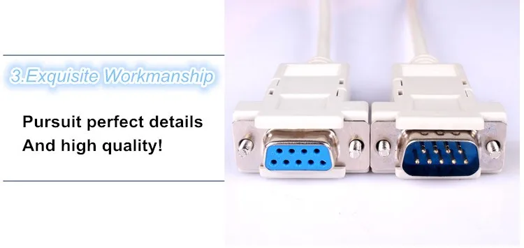 6ft Serial Cable Db9m To Db9f Assemble With Short Screws - Buy Round ...