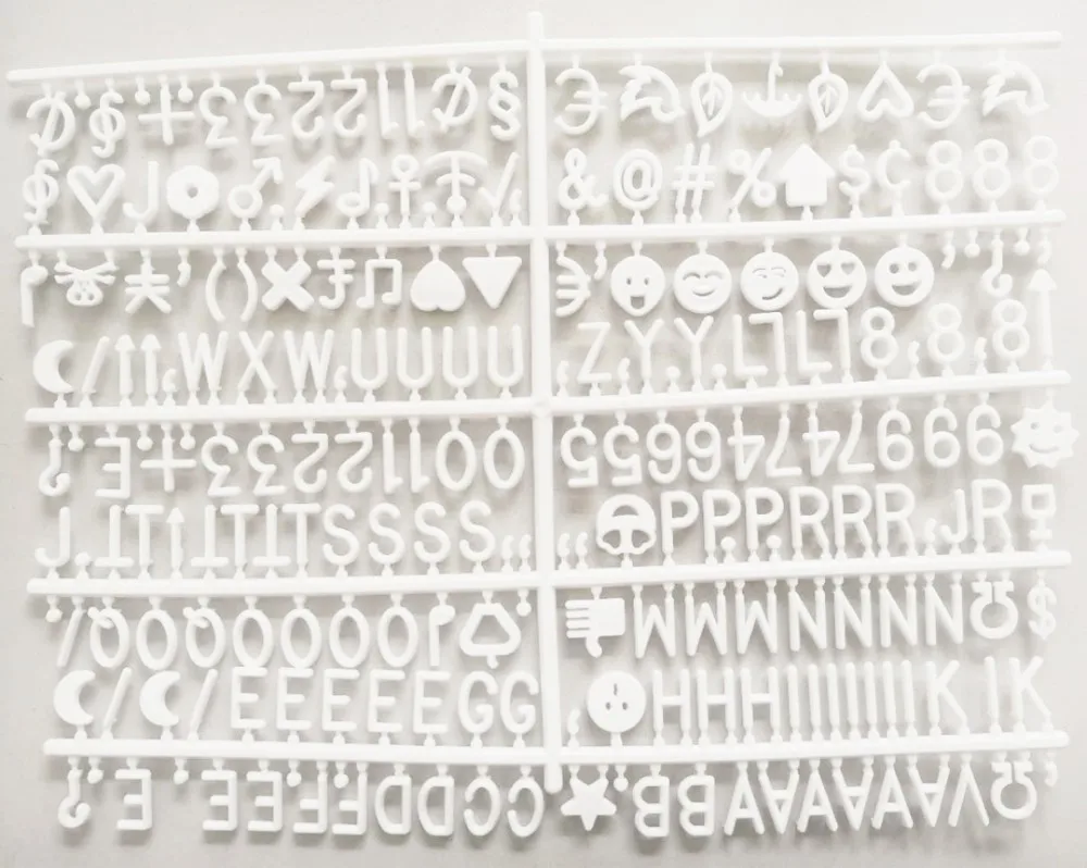 1 Inch,3/4 Inch,2 Inch Plastic Letters For Felt Letter Board Set 90 ...
