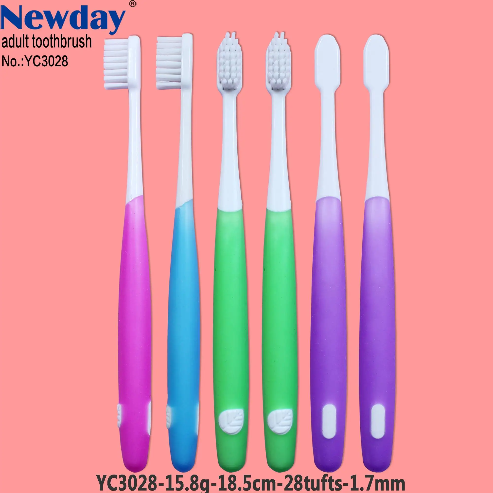 New Design Small Head Popular Adult Toothbrush With Tapered Charcal ...