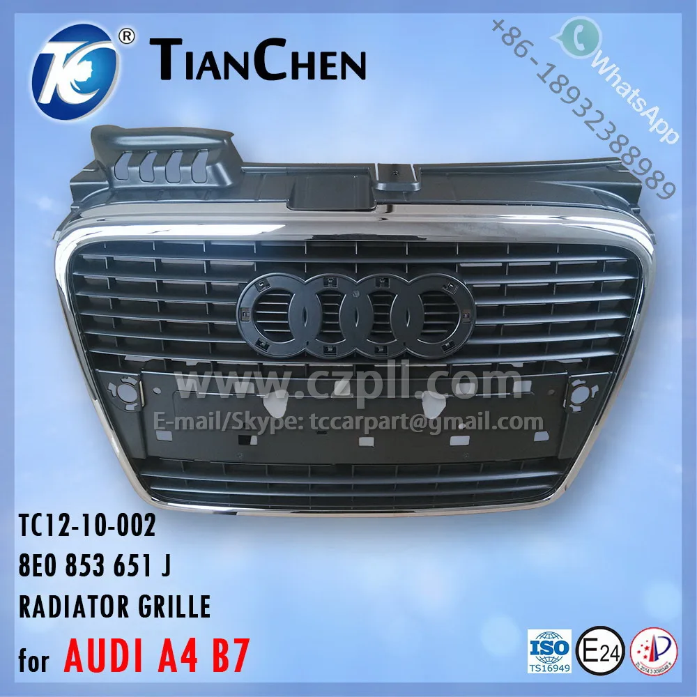 Radiator Grille For Audi A4 2005 - 2008 B7 8e0 853 651 J / 8e0853651j ...