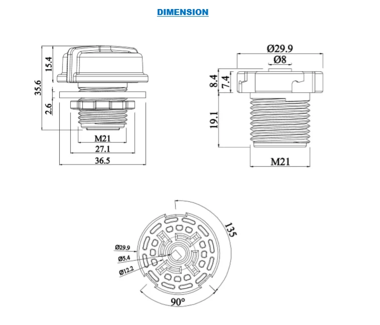 ZHAGA Receptacle - Streetlight Switch Socket with 4 Outlets