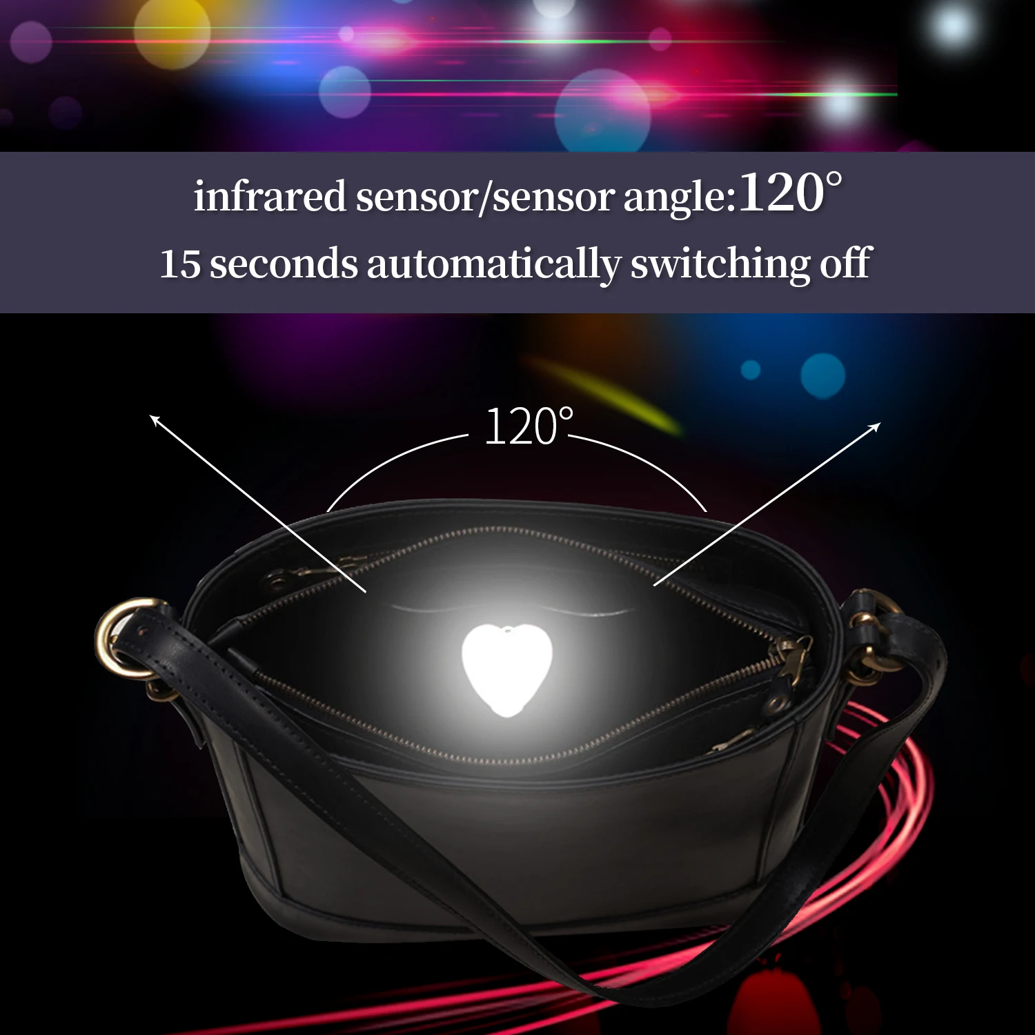 Led Touch Sensor Bag Light Portable Activated Purse Handbag Lights ...