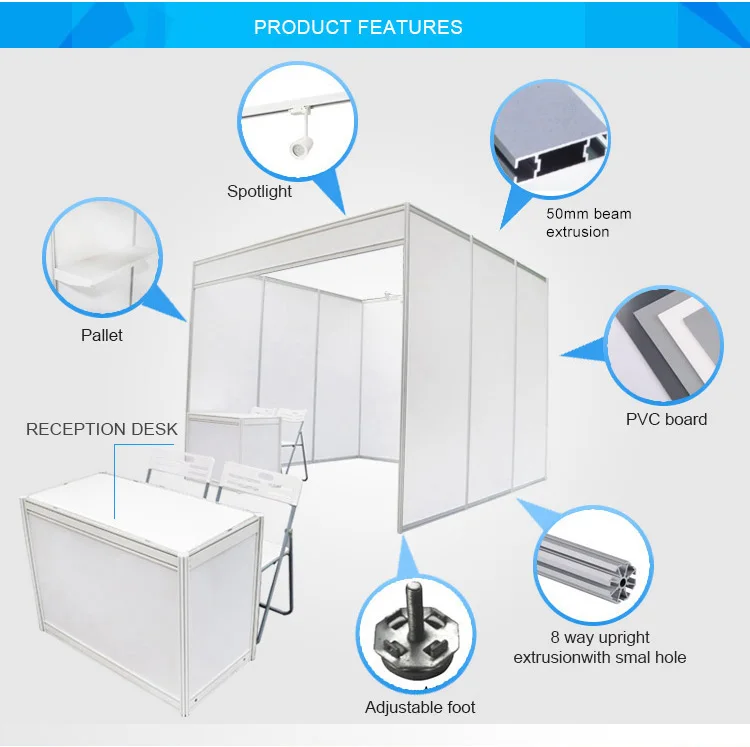 Factory sales aluminum alloy custom 2x2 system standard booth 2x2 ...