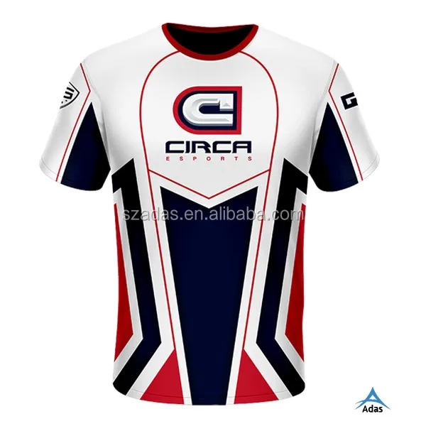 Custom Oem Sublimation Design Jersey Esports Gaming T Shirt Wholesale ...