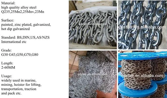 High Quality Alloy Steel Round Ring Kiln Chain Rotary Kiln Chains