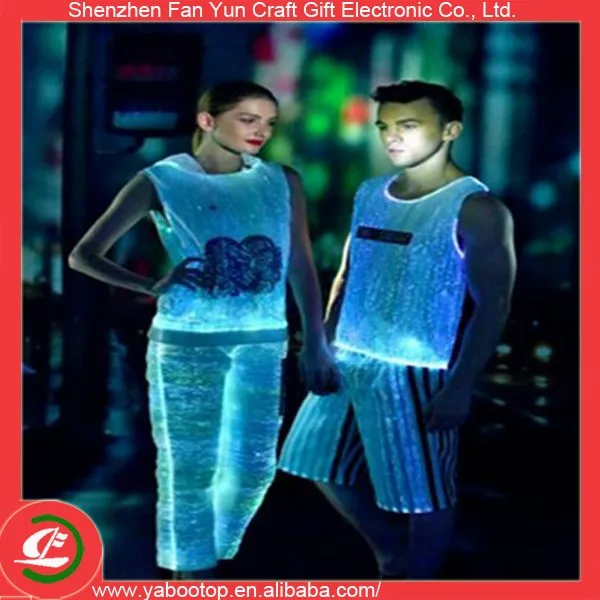 Led Optical Fiber Clothes For Night Club Bar And Party In Stage ...