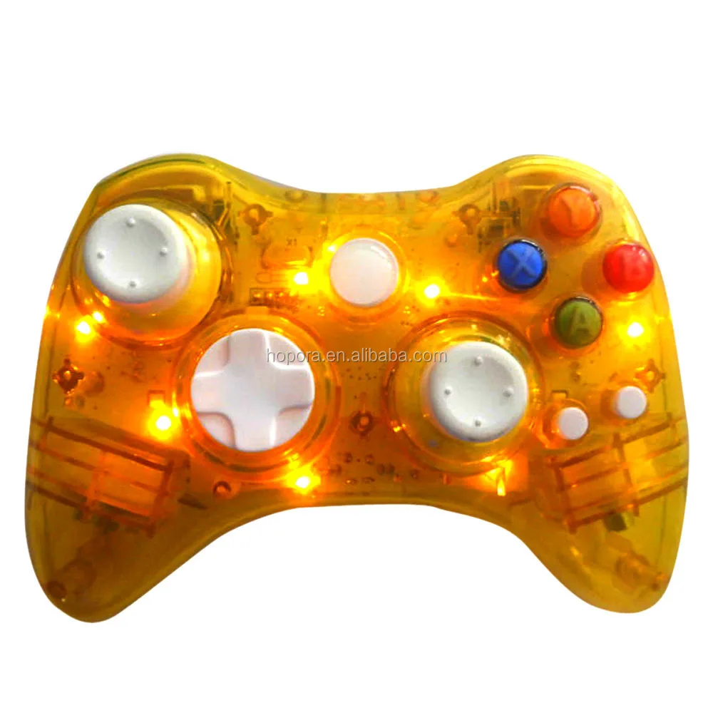 Wireless Transparent Led Light Wireless Controller For Microsoft Xbox ...