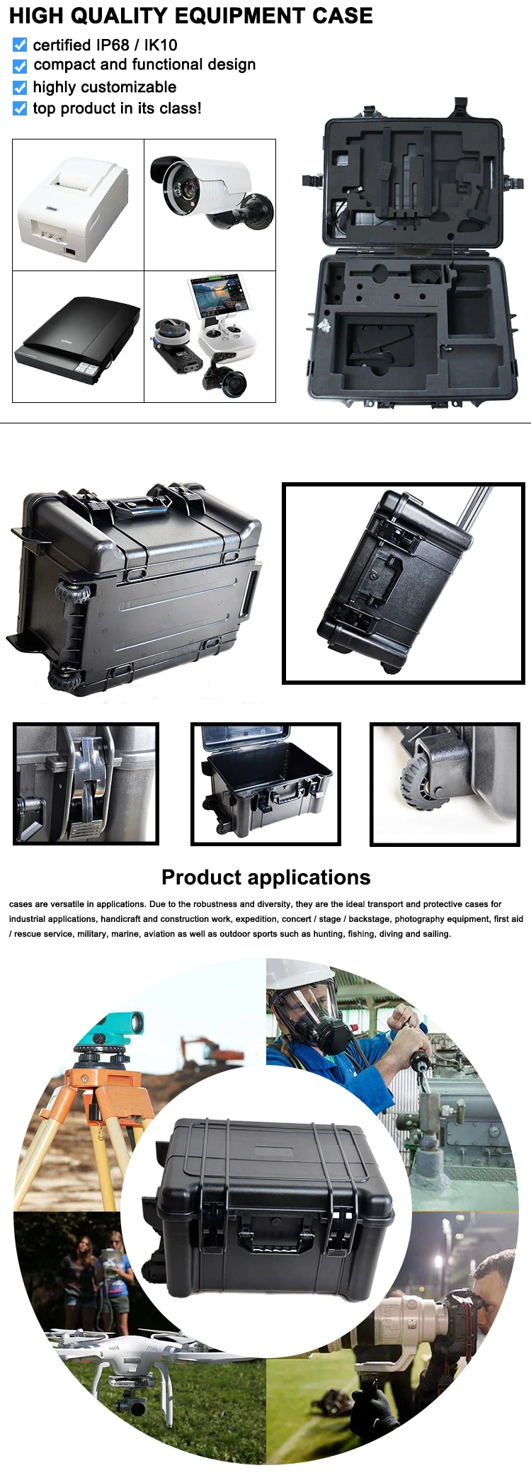 IP67 Waterproof Portable Trolley - Ideal for Tool Storage