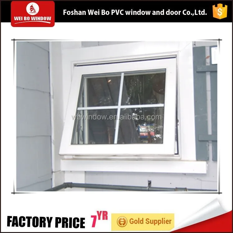 Plastic Window Pane Pvc Awning Windows With Grille Design - Buy Plastic ...