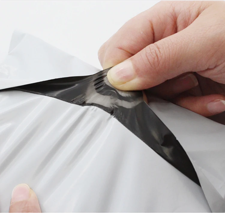 Custom Plastic Courier Bag with Transparent Pocket for Delivery ...