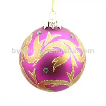 8cm Hand Painted Glass Christmas Ball Ornaments - Buy Glass Christmas ...