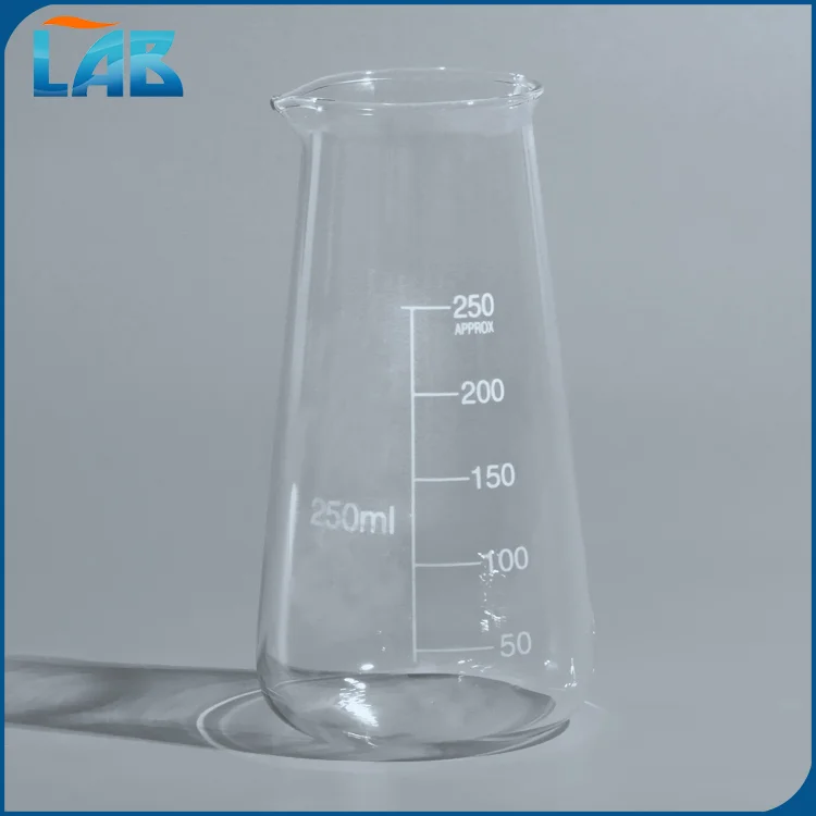 High Quality Supplier Glass Conical Beaker With Spout Lab Consumable ...