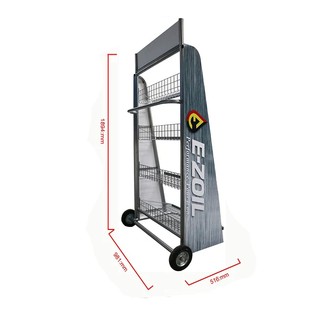 RUIMEI Removable 4-Tier Metal Engine Oil Storage Rack