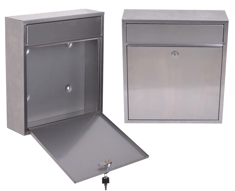 Waterproof Wall Mounted Modern Stainless Steel Postbox Mailbox ...
