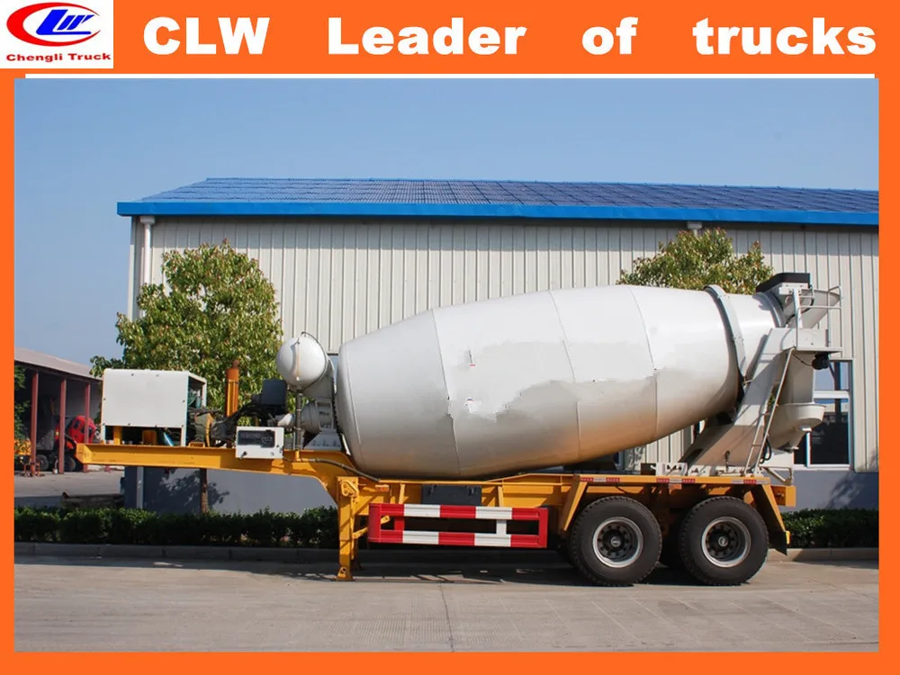 China Exported 3 Axle Concrete Mixer Semi Trailer 3 Axles Concrete ...