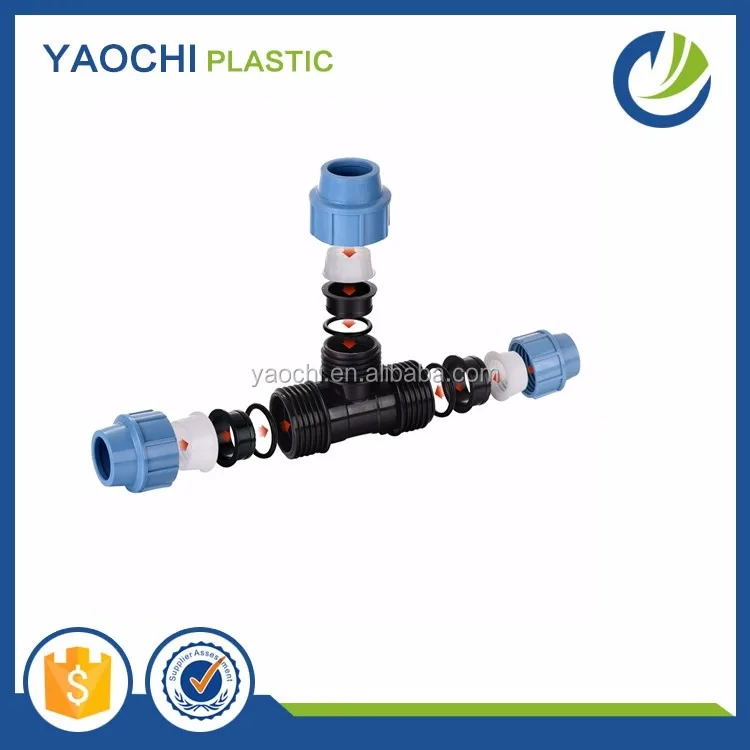 Pn16 Water System Equal Male Tee Pp Quick Connect Plastic Pvc Farm ...