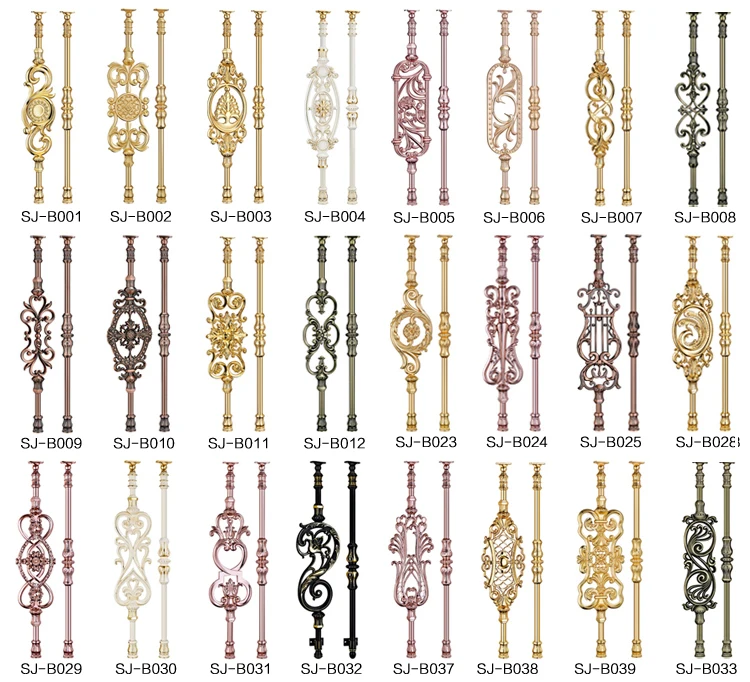 Fancy Stair Railing Brass Handrails for Outdoor Steps