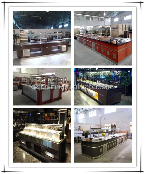 Cold Buffet Display Kitchen Equipment Restaurant Salad Bar Cooler ...