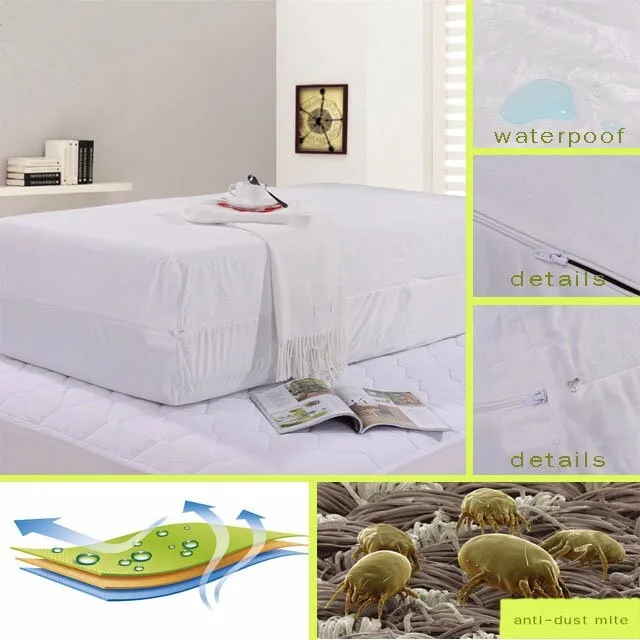 100% Waterproof & Bed Bug Proof Encasement - Breathable - Dust Mite ...