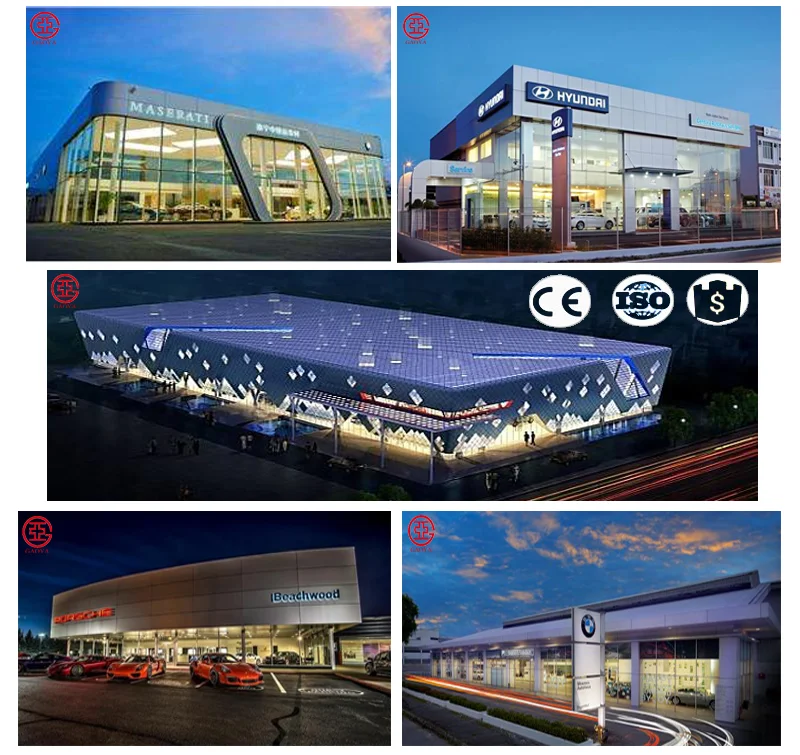Hot Prefabricated Light Customized 4s Car Showroom Steel Structure ...