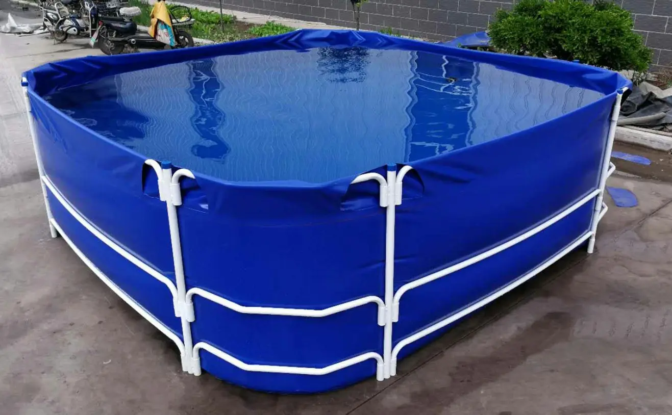 FCS1507 Foldable Koi Fish Tank - 1500L PVC Holder Poly Fabric