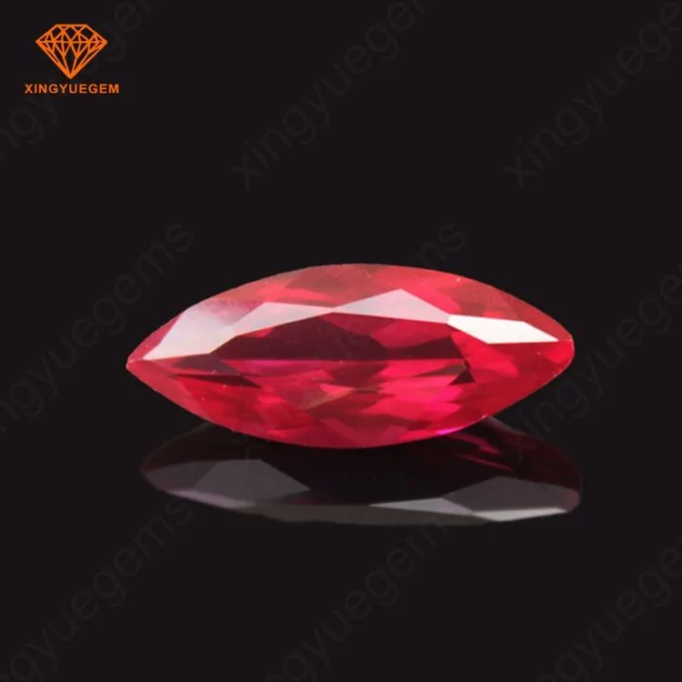 3a Marquise Forma Rojo Rubí En Piedra Preciosa Floja De Ruby Anillo De ...