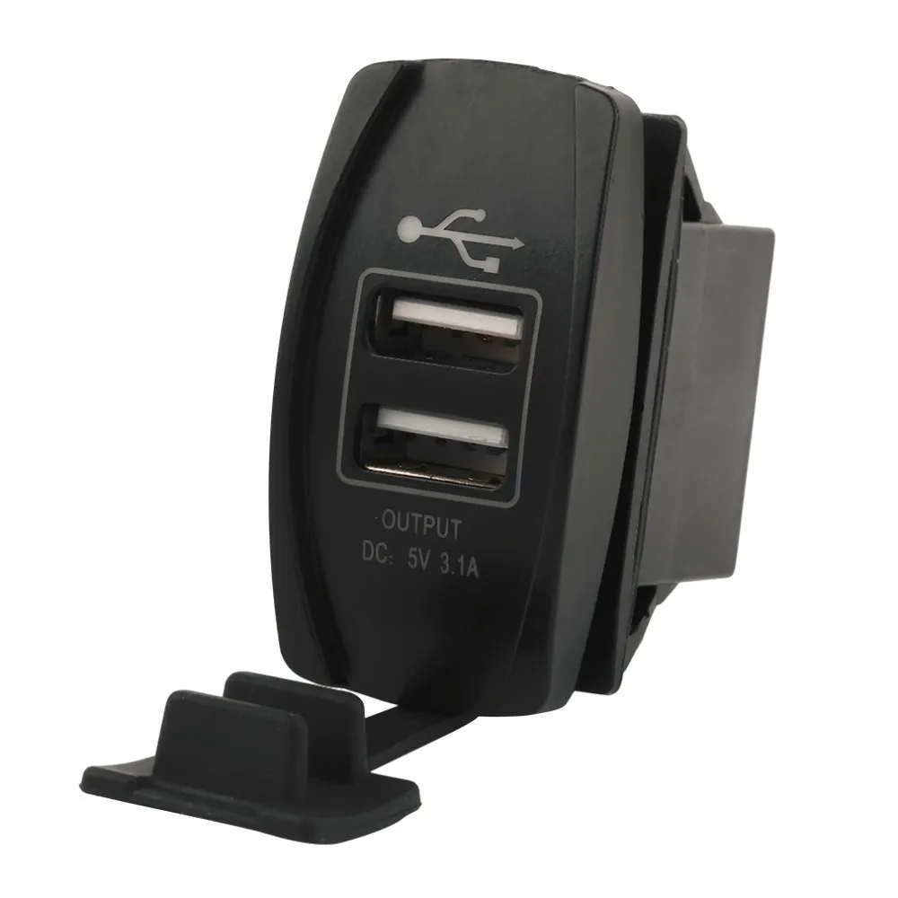 Power Dc Dual Usb Car Charger Carling Arb Rocker Switches 5v 3.1a ...