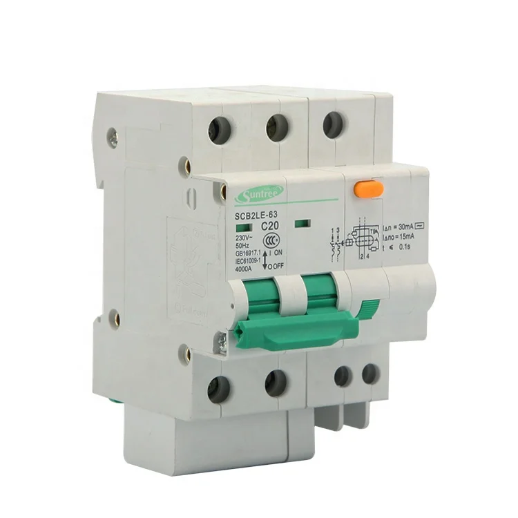 AC Earth Leakage Circuit Breaker - Single Phase C Curve 20amp ELCB