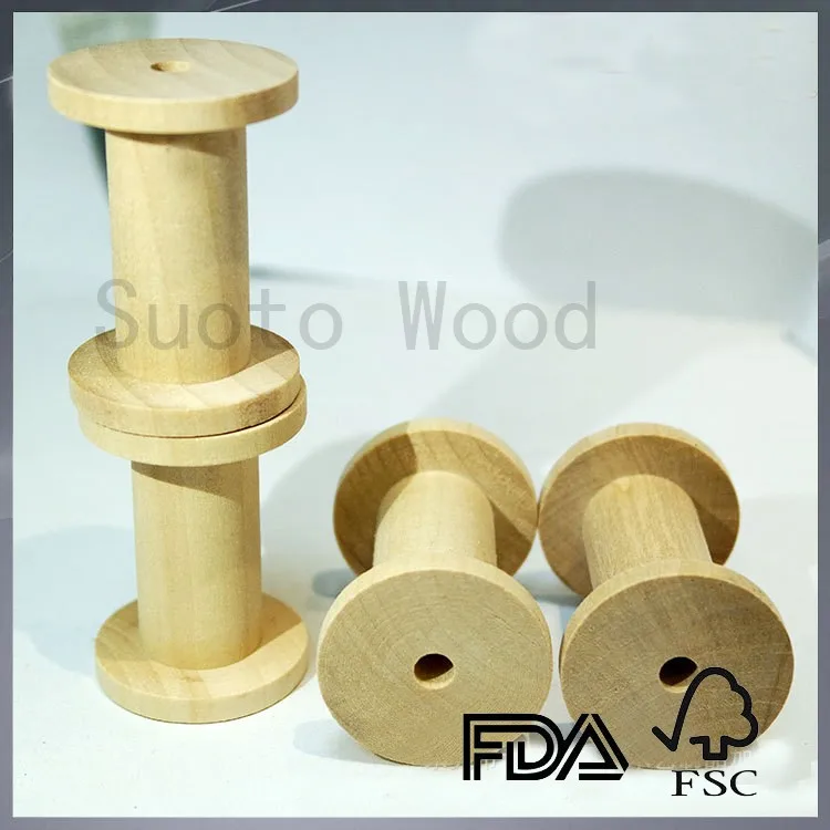 Custom Small Wooden Spool Empty Wooden Spool - Buy Empty Ribbon Spools ...