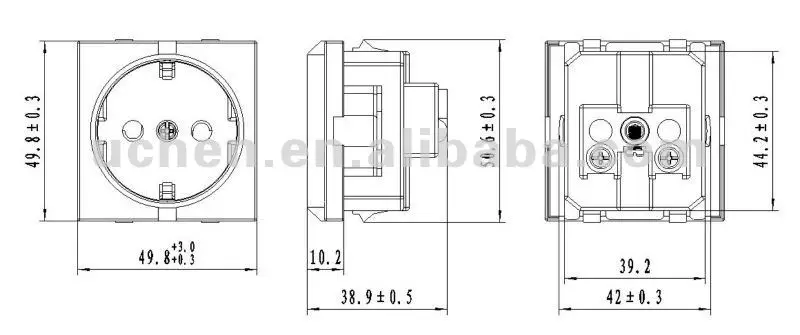 Schuko Power Socket 16a/16a 250v European Electrical Wall Socket - Buy ...