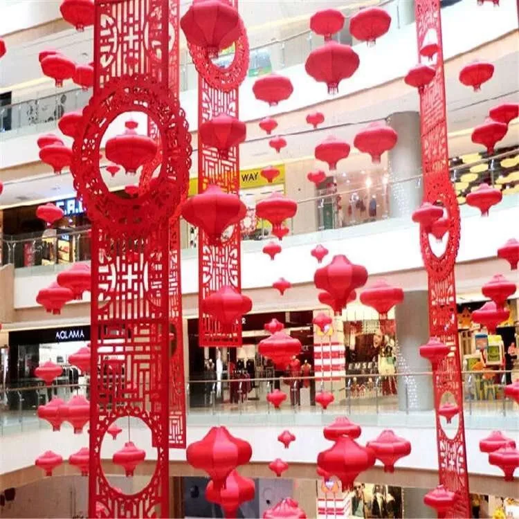 Custom Shopping Mall Atrium New Year Hanging Decoration Artificial ...
