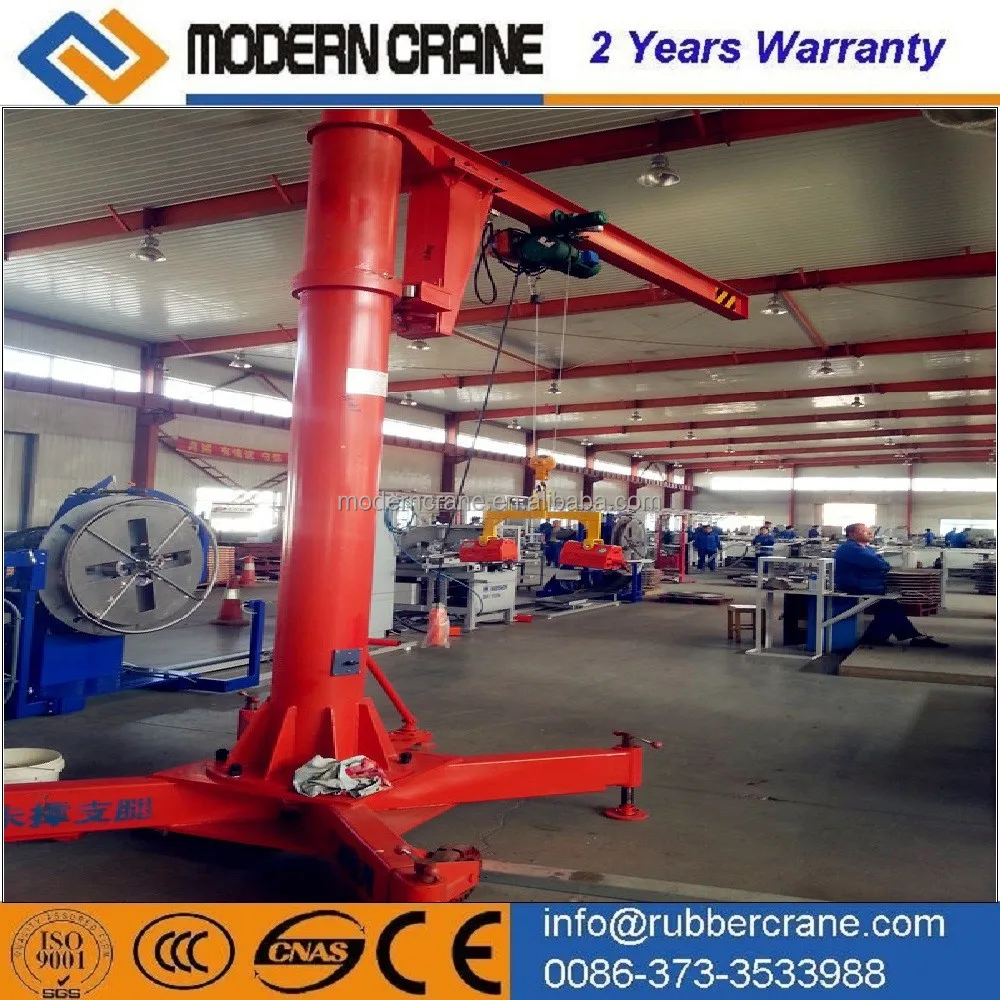 Free Standing Movable/portable Mobile Jib Crane With Small Tons - Buy ...