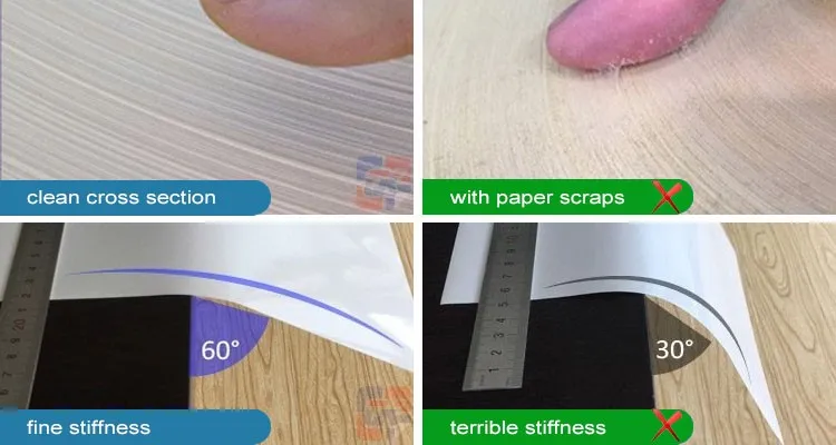 Vinyl Metallic Removable Low Tack A4 Thermal Semi Glossy Double Hot ...