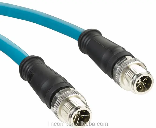 M12 Screw Thread Connector Circular Waterproof Connector 2pin 3pin 4pin ...