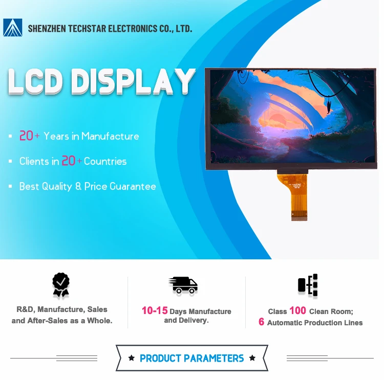 7 Inch Lcd Module 800*480/1024*600/720*1280 Dots Ips Full Viewing ...