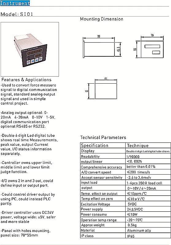 Weighing Scales Load Cell Digital Indicator Load Cell Display Load Cell ...