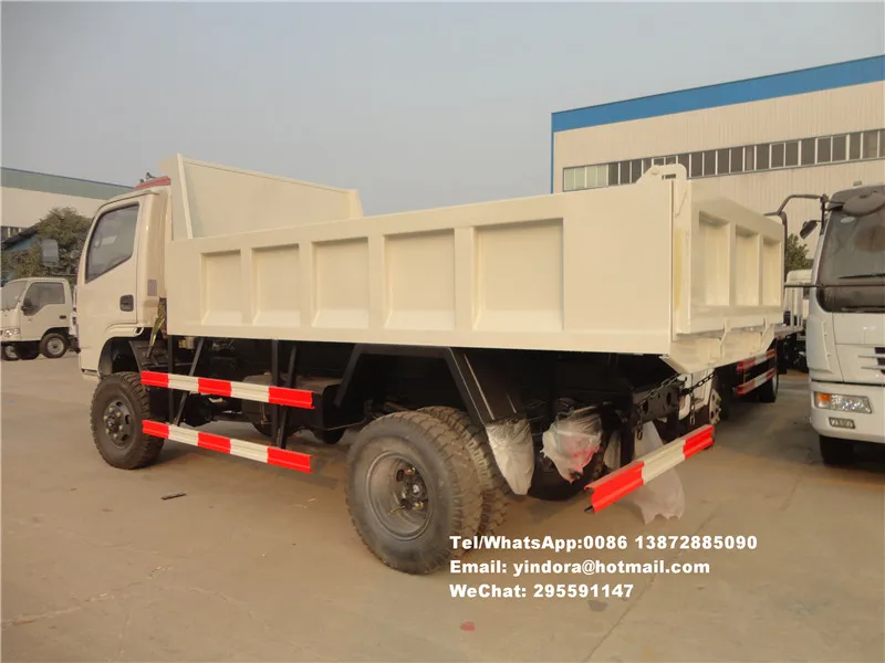 New Dfac 3 Tone 3m3 4m3 5m3 Tipper Vehicle Mini Dumper 4x4