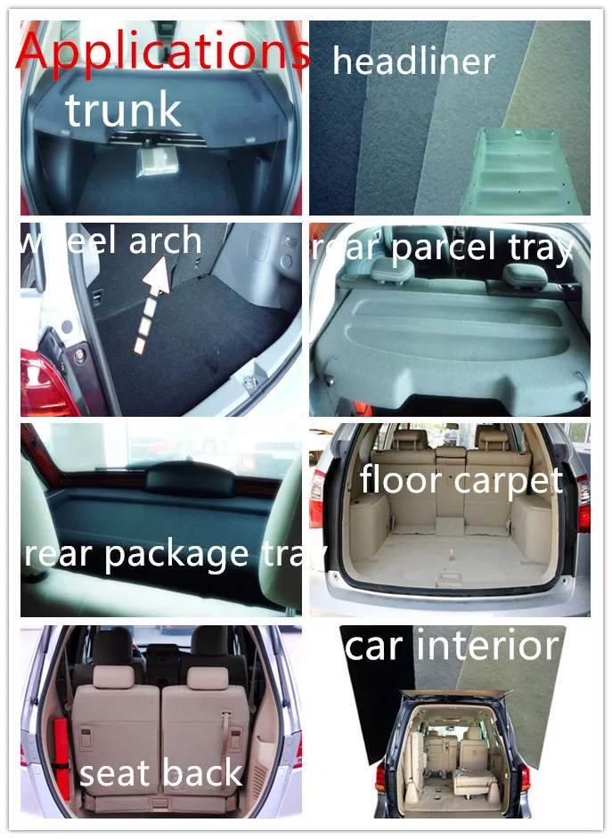 Car Trunk Non Woven Fabric Auto Upholstery Material Non-woven Carpeting ...